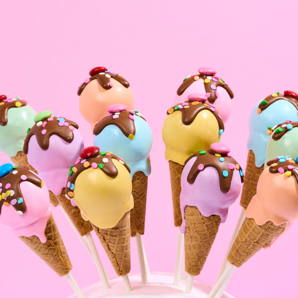 Pastel Ice Cream Cake Pops Dozen – NY CAKE POPS